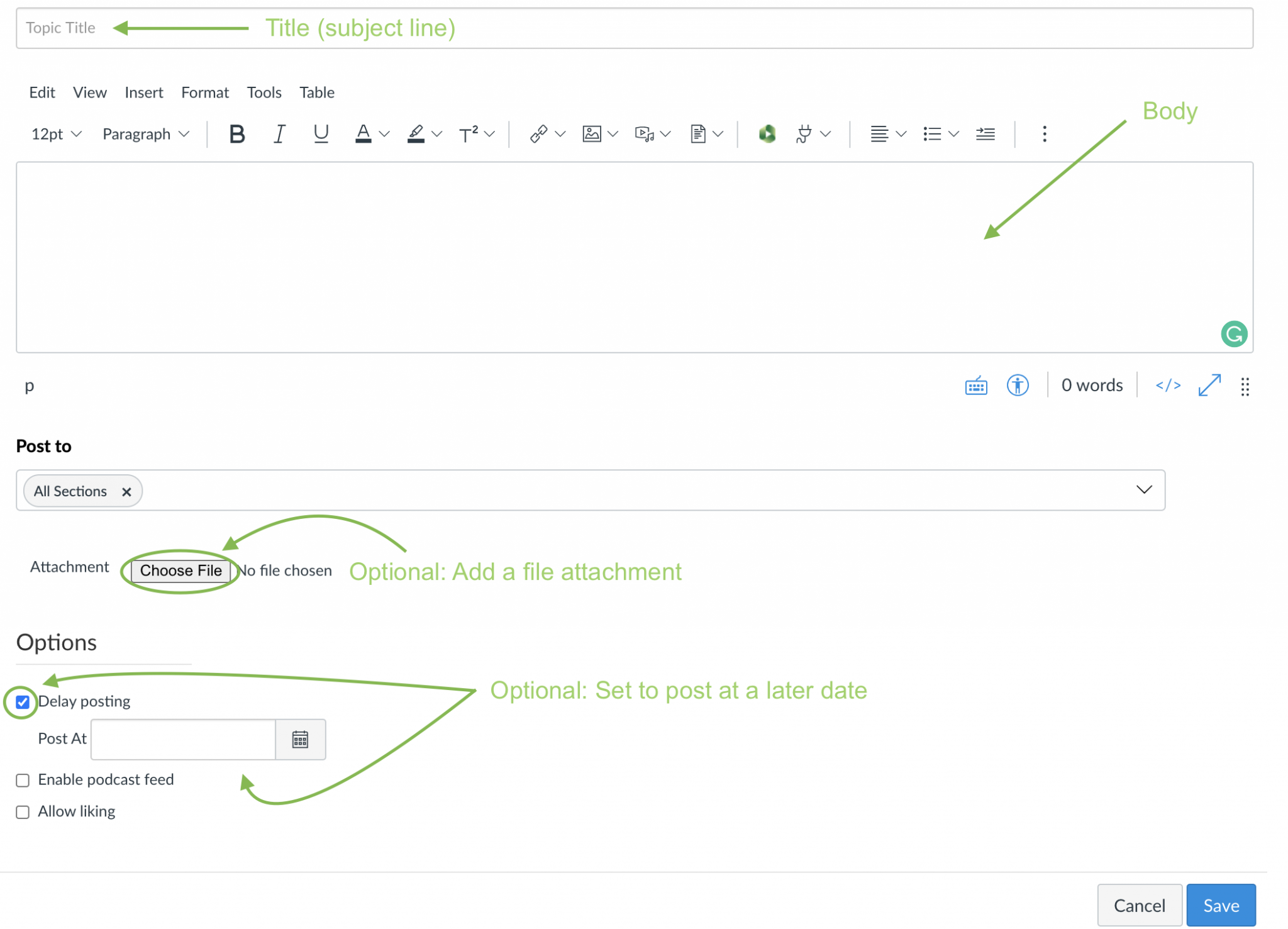In a Nutshell: Canvas Announcements – Instructional Technology Blog