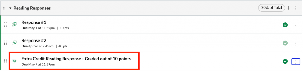 Setting Up Extra Credit in Canvas – Instructional Technology Blog